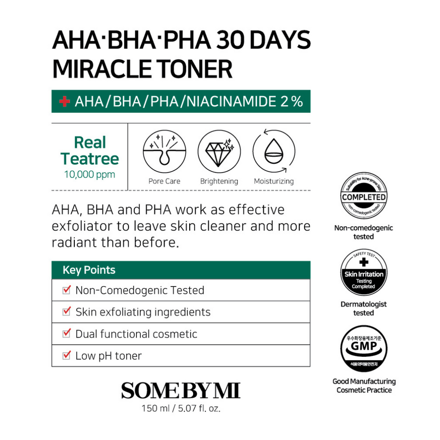 SOME BY MI AHA-BHA-PHA 30 Days Miracle Toner (150ml) – PURESEOUL