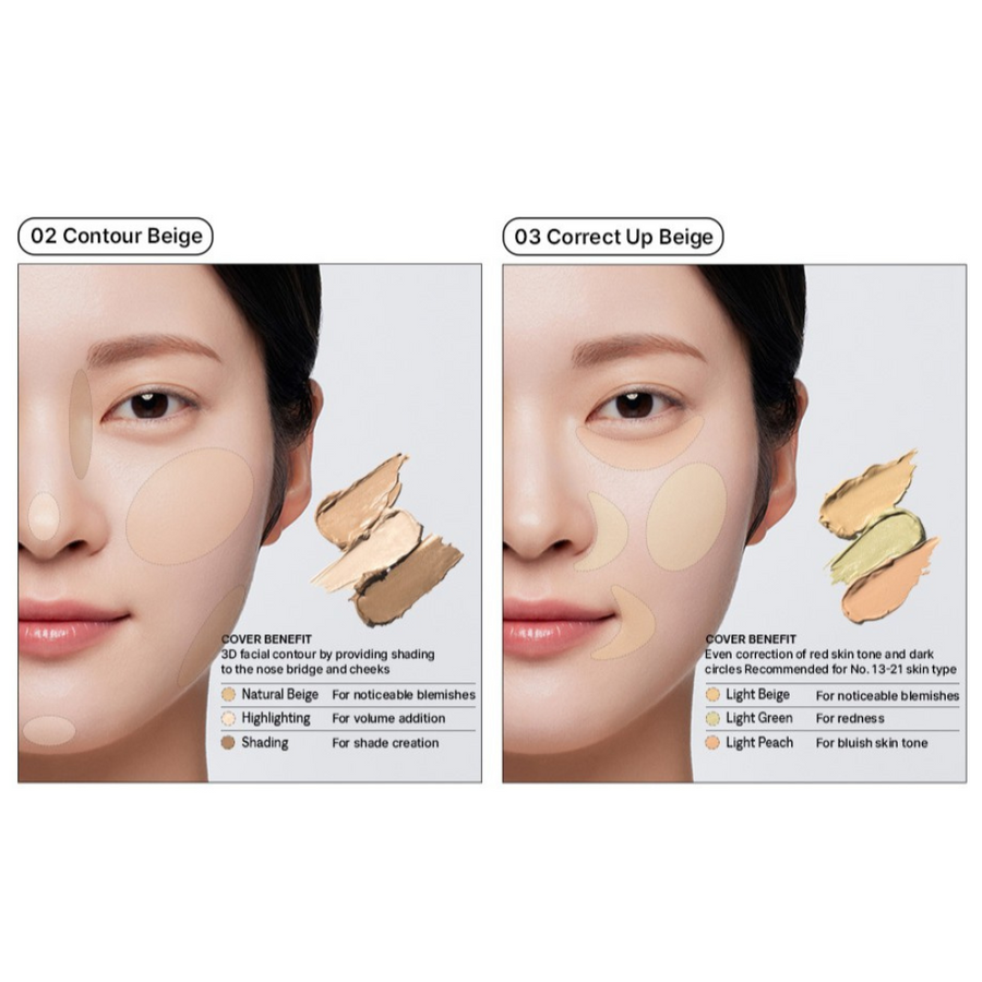 THE SAEM Cover Perfection Triple Pot Concealer - 5 Shades (13.5g ...